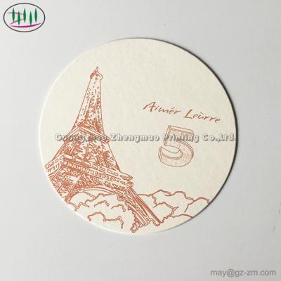 China Customized Absorbent Paper Coaster Coffee Shop Good Water Bbsorption Effect for sale