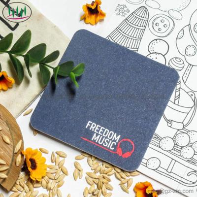 China Multifunctional Custom Design, bar cafe colorful Absorbent Recycled Personalized paper coaster for sale