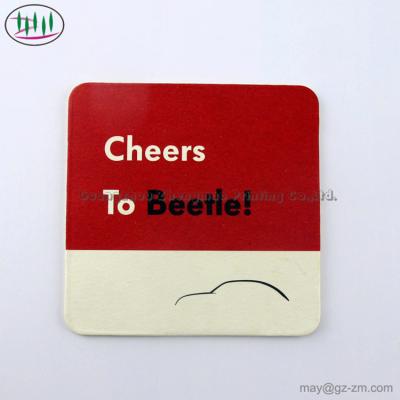 China Non-slip customizable size and color paper coaster loop available decorations wedding restaurant paper coaster for sale