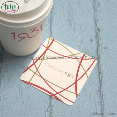 China Customized Absorbent Paper Coaster Coffee Shop Good Water Bbsorption Effect for sale