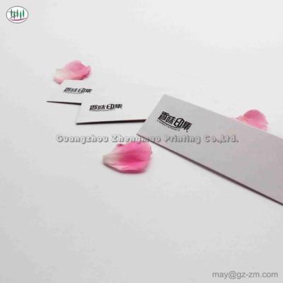China Logo Printing For Perfume Tester Sticker Classical Shape Fragrance Blotter Perfume Test Paper for sale