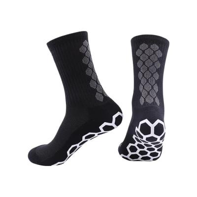 Cina Stile sportivo Calzini da calcio da uomo in cotone, miscela di nylon, cuscino a presa, calzini da calcio con logo personalizzato in vendita