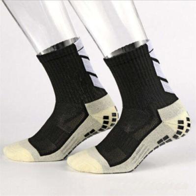 China Colorful Crew Padded Non Slip Soccer Socks Grip Anti Slip Football Socks Quantity 10000 for sale