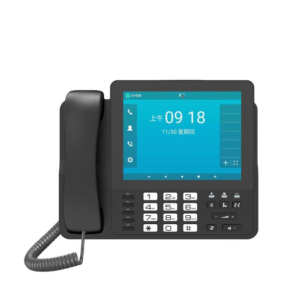Quality Hotel Office 8 Inch HD Audio Video Phone System SIP Lines POE PSTN Android Cordless VoIP Audio Video for sale