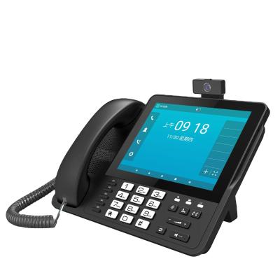 China Modern Guest Room Cleanroom DTMF/FSK Caller ID PSTN 5M Camera Bluetooth 8 Inch IP Desktop Phone Solutions for sale