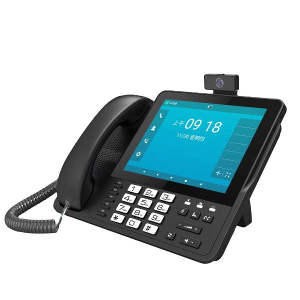 Quality Hospital Elder Emergency 6 SIP Lines Cordless with Camera 8 Inch Bluetooth PSTN Wifi IP Conference Phone for sale