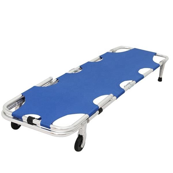 Quality CE Aluminum Alloy First Aid Stretcher Medical Ambulance Folding Stretcher for sale