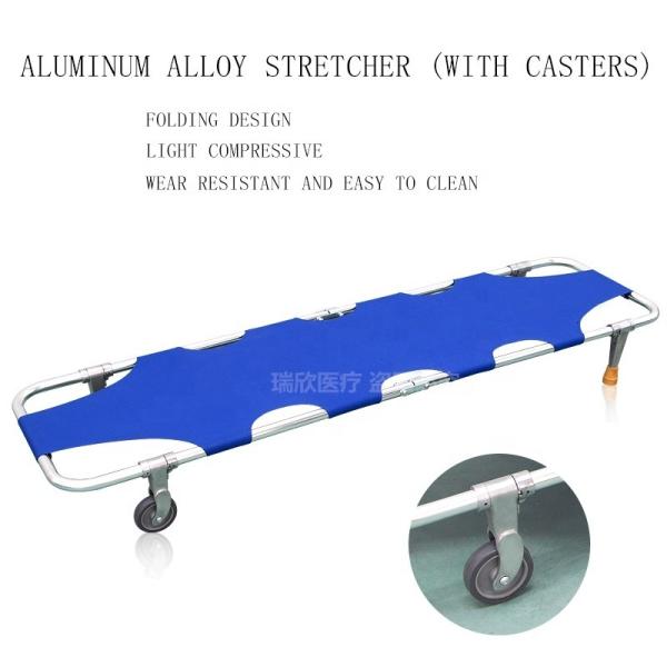 Quality CE Aluminum Alloy First Aid Stretcher Medical Ambulance Folding Stretcher for sale