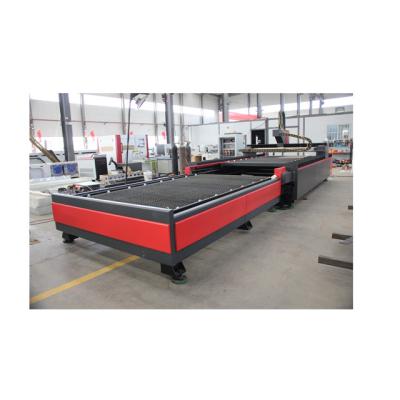 China Chapa metálica dobro do cortador do laser da fibra do Worktable 1500W à venda