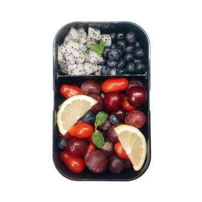 China 280g Microwave Safe Refrigerated One Layer Lunch Box with Bamboo Cover 1000ML Capacity for sale