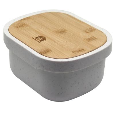 China 190*150*100mm Salad Container Box with Custom Logo Pattern and Eco-Friendly Bamboo Lid for sale