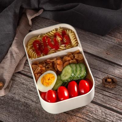China Custom Bamboo Lunch Box PORTABLE BPA Free Bamboo Lid PP Microwavable Bento Box for Adults for sale