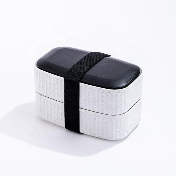 Quality Plastic Eco Food Grade Salad Lunch Box with Cutlery and Leak-proof Banana Leaf for sale