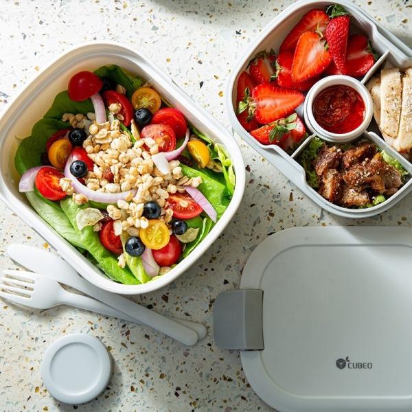 Quality 506g Large Capacity Rectangle Salad Fruit Bowl Container for Lunch 5 Compartment for sale