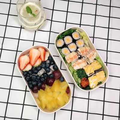 China Double Layer Lunch Box with Spoon Microwave Safe Food Container 189.5*105*113 mm for sale