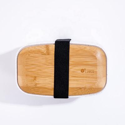 China 2-Layer Eco Fridge Food Container Set with Sustainable Bamboo Lid and Customized Logo for sale