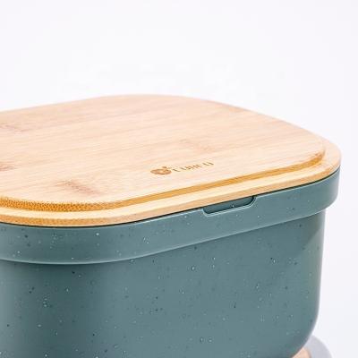 China On the Go Colorful Large Capacity Plastic Customization 2 in 1 Mixing Salad Bowl for sale