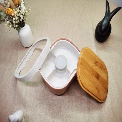 China On the Go Colorful Large Capacity Plastic Customization 2 in 1 Mixing Salad Bowl for sale