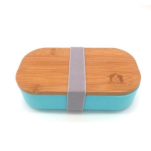 Quality Pink 1-Layer Bamboo Lid Custom Eco Fridge Plastic Food Grade Bento Lunch Box for for sale