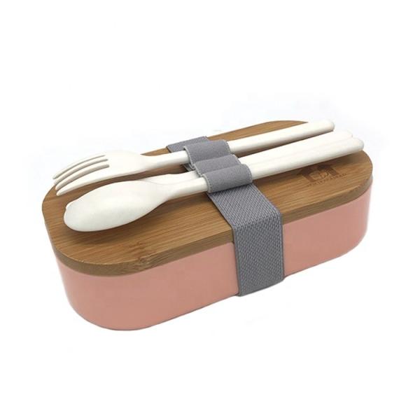 Quality Pink 1-Layer Bamboo Lid Custom Eco Fridge Plastic Food Grade Bento Lunch Box for for sale
