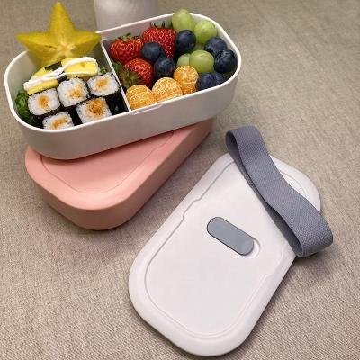 China 1200ml Custom Logo Eco PP Lunchbox BPA Free Double Decker Portable for Kids and Adults for sale