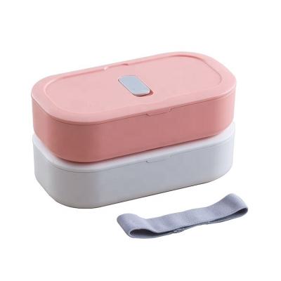 China 1200ml Custom Logo Eco PP Lunchbox BPA Free Double Decker Portable for Kids and Adults for sale