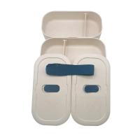China Rectangle 3 Compartiment Microwave Safe Custom Potluck Lunch Box with Movable Divider for sale