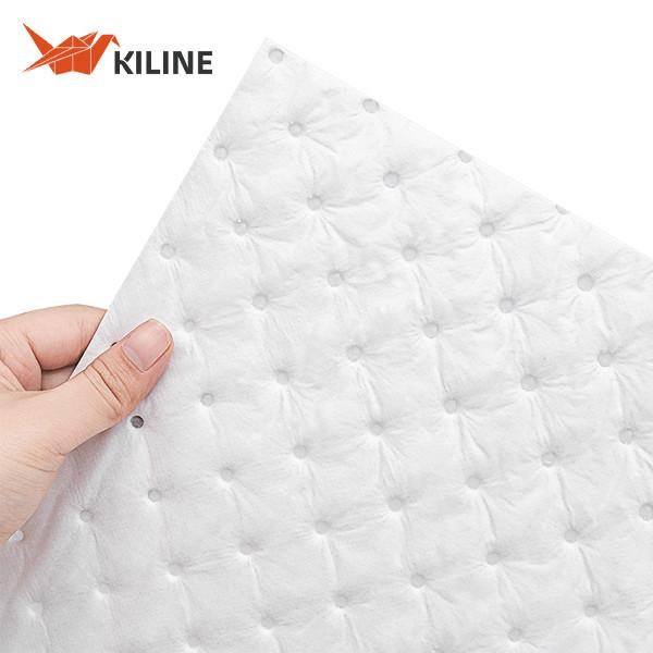 Quality White Absorbing Heavy Weight Oil Absorbent Mat Pad 200gsm 100% Polypropylene for sale