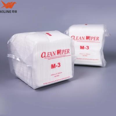 China 100% Polyester 25cm Disposable Industrial Cleanroom Non Woven Spunlace Polyester Fabric for Wipes for sale