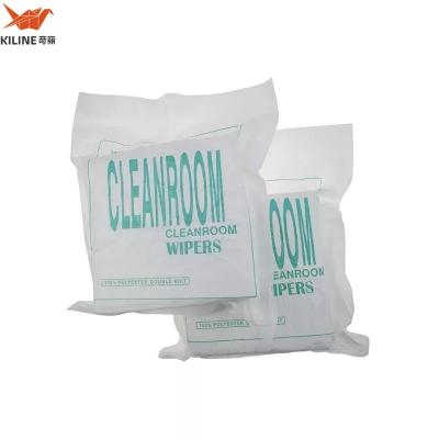 China Lint Free Laser Cut 120gsm 9*9inch Wiper 100% Polyester Cleaning Wipes Lint Free Wipes Cleanroom Wiper for sale