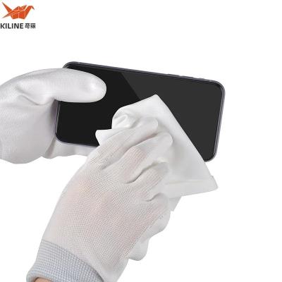 China Lint Free Laser Cut 120gsm 9*9inch Wiper 100% Polyester Cleaning Wipes Lint Free Wipes Cleanroom Wiper for sale