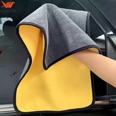 China Factory Supply 30x30 30x40 600gsm Microfiber Cleaning Car Towel Car Wash Cloth Quick Drying Towel for sale