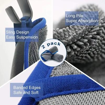 China KILINE High Quality 1200gsm 600gsm Custom Size Car Wash Towel Twisted Loop Microfiber Car Drying Towel for sale