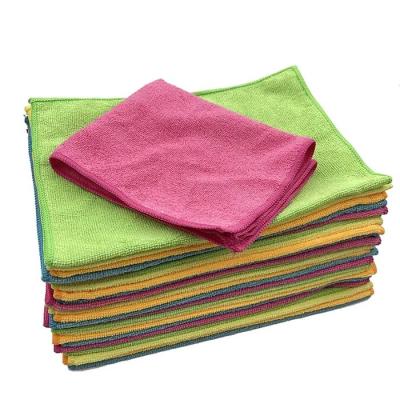 China KILINE 40x40 Wholesale Colorful Car Detailing 100% Microfiber Micro Fiber Cleaning Cloth Microfiber Towels for sale
