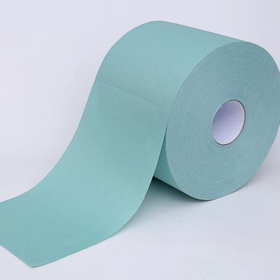 중국 기계 기름 흡수 및 철도 통행 청소를위한 큰 녹색 말말 패턴 와이핑 천 판매용