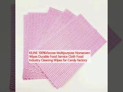 KILINE Spunlace Nonwoven Kitchen Wipes Disposable Multi Color Wavy Line Polyester Viscose Home Cleaning Wipes