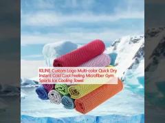 KILINE Custom Mikrofiber Quadrat Kühlhandtuch Schnelltrocknen Für Fitness Fitnessraum Sport Reisen Eis Kalt im Sommer