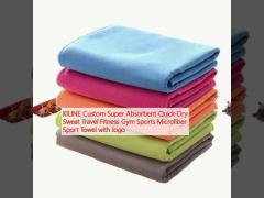 KILINE Gepersonaliseerde Gym Sport Handdoek Sneldrogen Microfiber Suede Custom Print Plain Style voor thuisgebruik