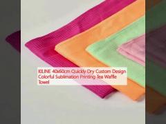 KILINE Microfiber Keuken Reiniging Gedrukte thee handdoek sets wafeltanddoek Sneldrogende handdoek