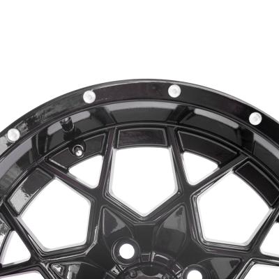 Cina Ruote di alluminio a 14 pollici PCD nero lucido 4/101.6 del carretto di golf di vortice in vendita
