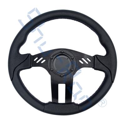 Cina Presa della fibra del carbonio dell'aviatore 5 del carretto di golf/volante nero dei raggi in vendita