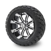Quality Golf Cart 14'' Aluminum Wheel and 22x10-14 All Terrain DOT Tire Combo - Machined for sale