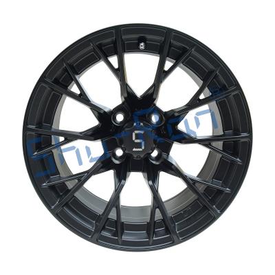 China Shuran New 14'' Rims Matte Black Aluminum Golf Cart Wheel 14x7 Universal 4 Bolt Pattern for sale
