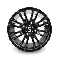 Quality 12'' Aluminum Alloy Glossy Black Wheels For Club Car, EZGO, YAMAHA Golf Carts for sale