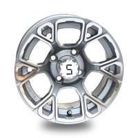 Quality Golf Cart 12 Inch Machined/Gunmetal Aluminum Wheels Including Center Caps 4x4 for sale