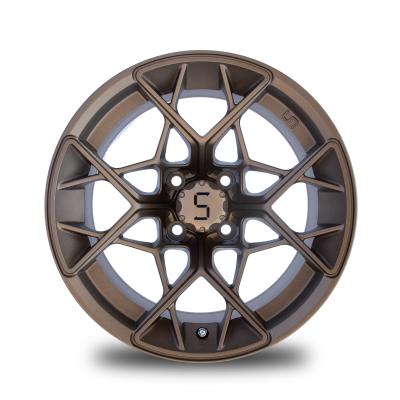 China Custom 14 Inch Bronze Golf Cart Wheels Aluminum 4/101.6 Bolt for sale