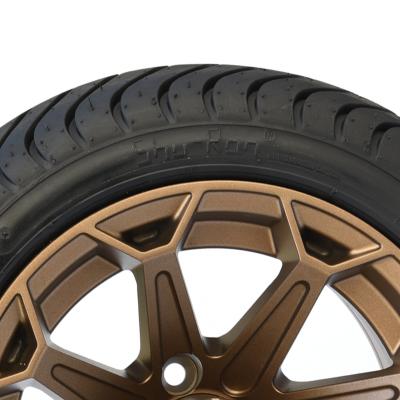 Cina Ruote di alluminio bronzee a 12 pollici del carretto di golf e modello di DOT Tyres Assembly 4x4 Bolt di basso profilo 215/35-12 in vendita