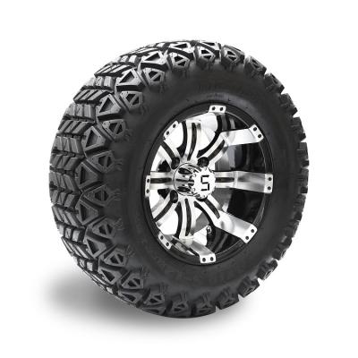 China 12'' Golf Cart Wheels And 23x10.5-12 High Profile Tires Combo for sale