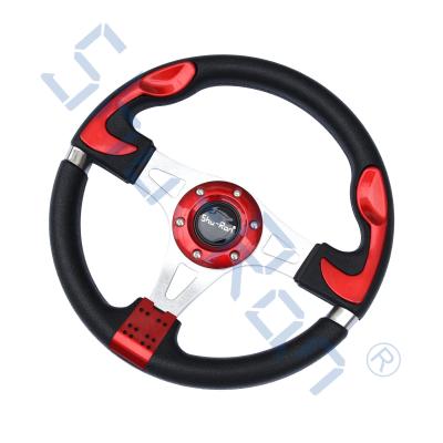 China Golf Cart F1 Red Custom Steering Wheel For Club Car, EZGO, And Yamaha for sale