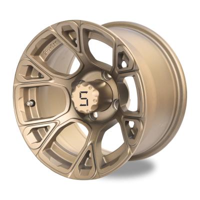 Cina Il carretto di golf a 12 pollici spinge il modello 101,6 PCD di -25mm ET bronzeo 4x4 Bolt in vendita
